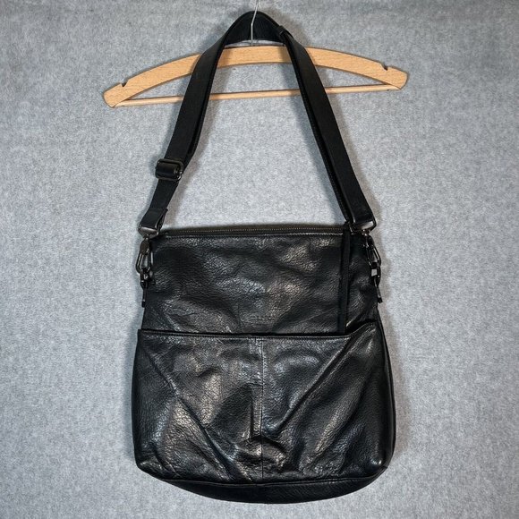 margot | Bags | Margo New York Leather Purse Black Shoulder Bag Hobo ...